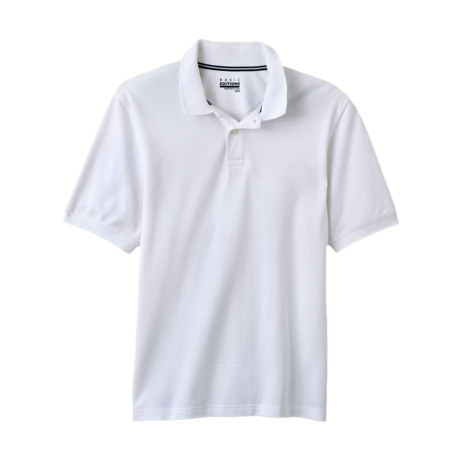 Basic Editions Men's Pique Polo Shirt