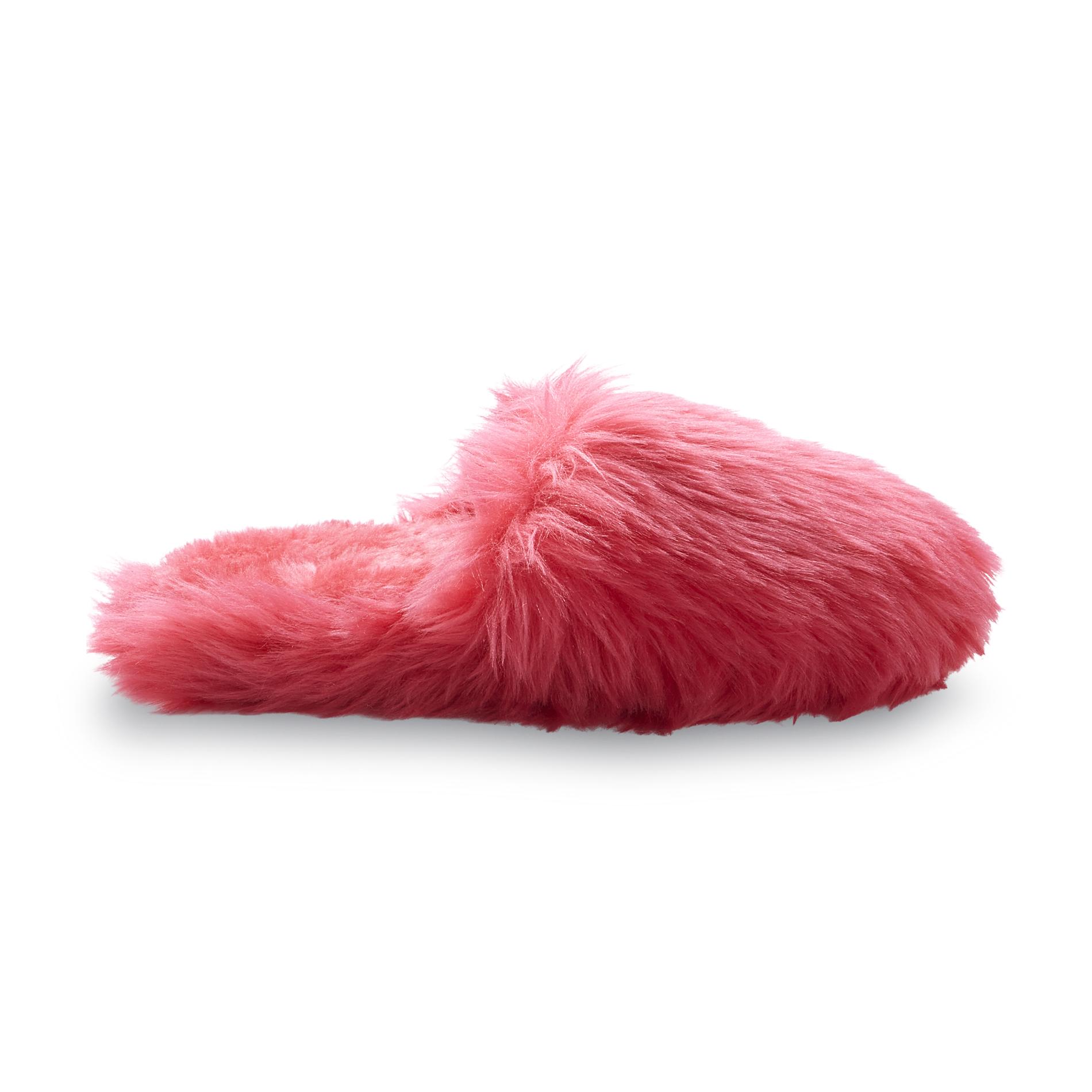 Joe Boxer Women's Furry Plush Scuff Slippers