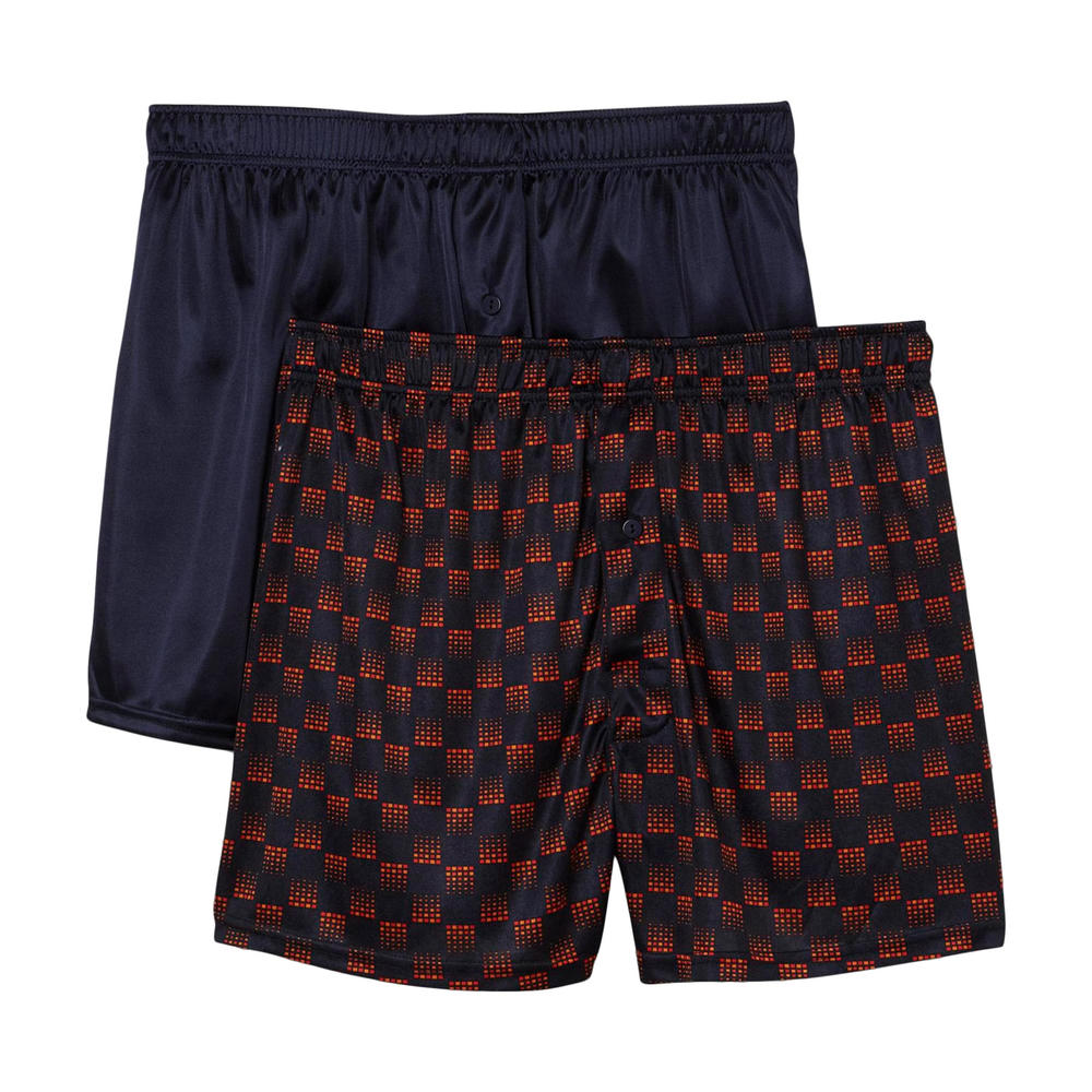 Covington Men's Satin Boxer Shorts - 2 Pack