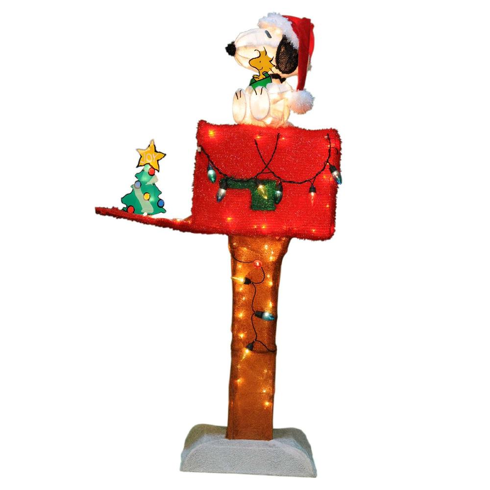Peanuts By Schulz 48" Light Up Animated Snoopy Mailbox Christmas Decoration