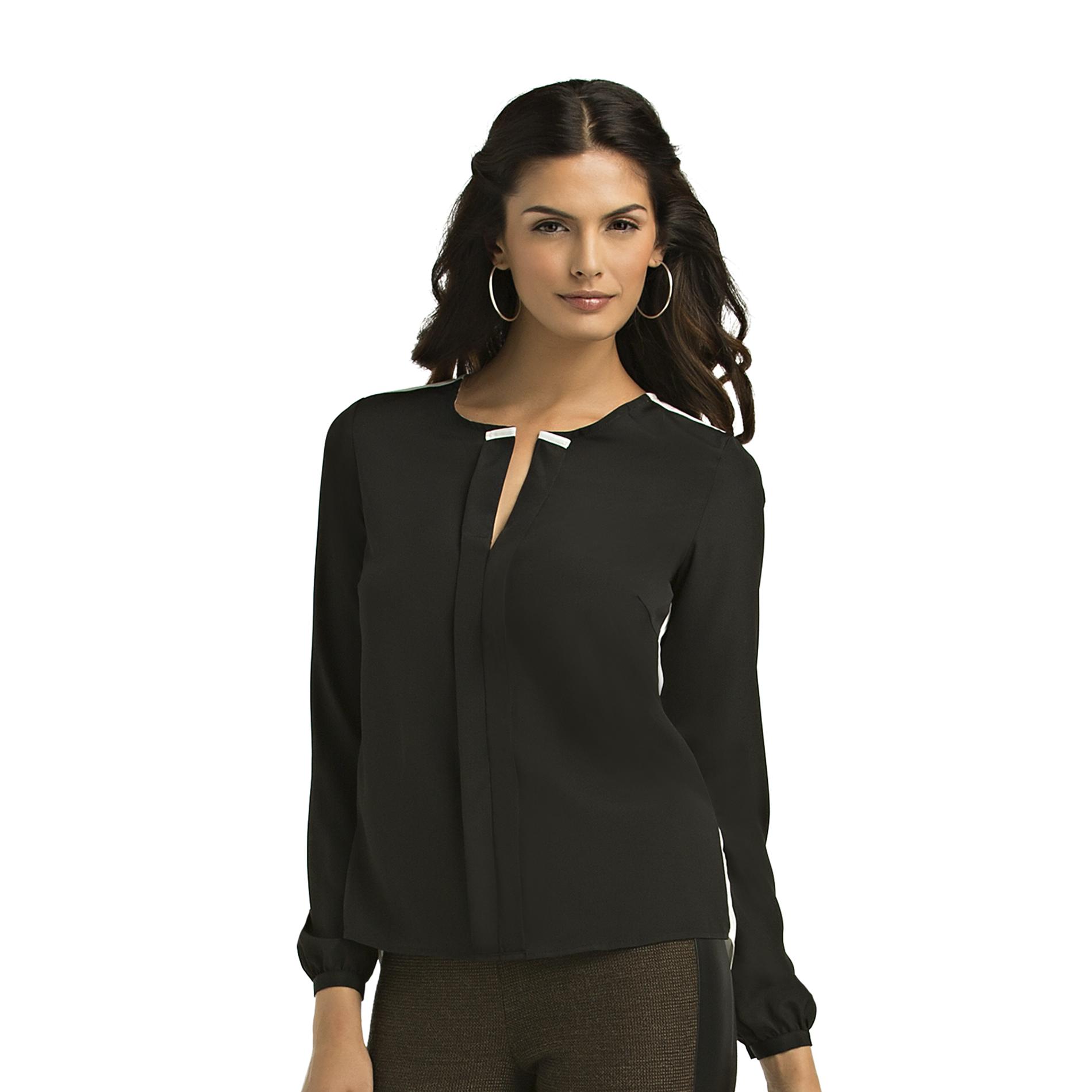 Kardashian Kollection Women's Colorblock Blouse