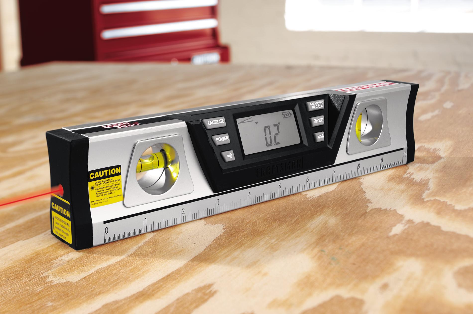 Keep it even with the10 in. Digital LaserTrac® Level