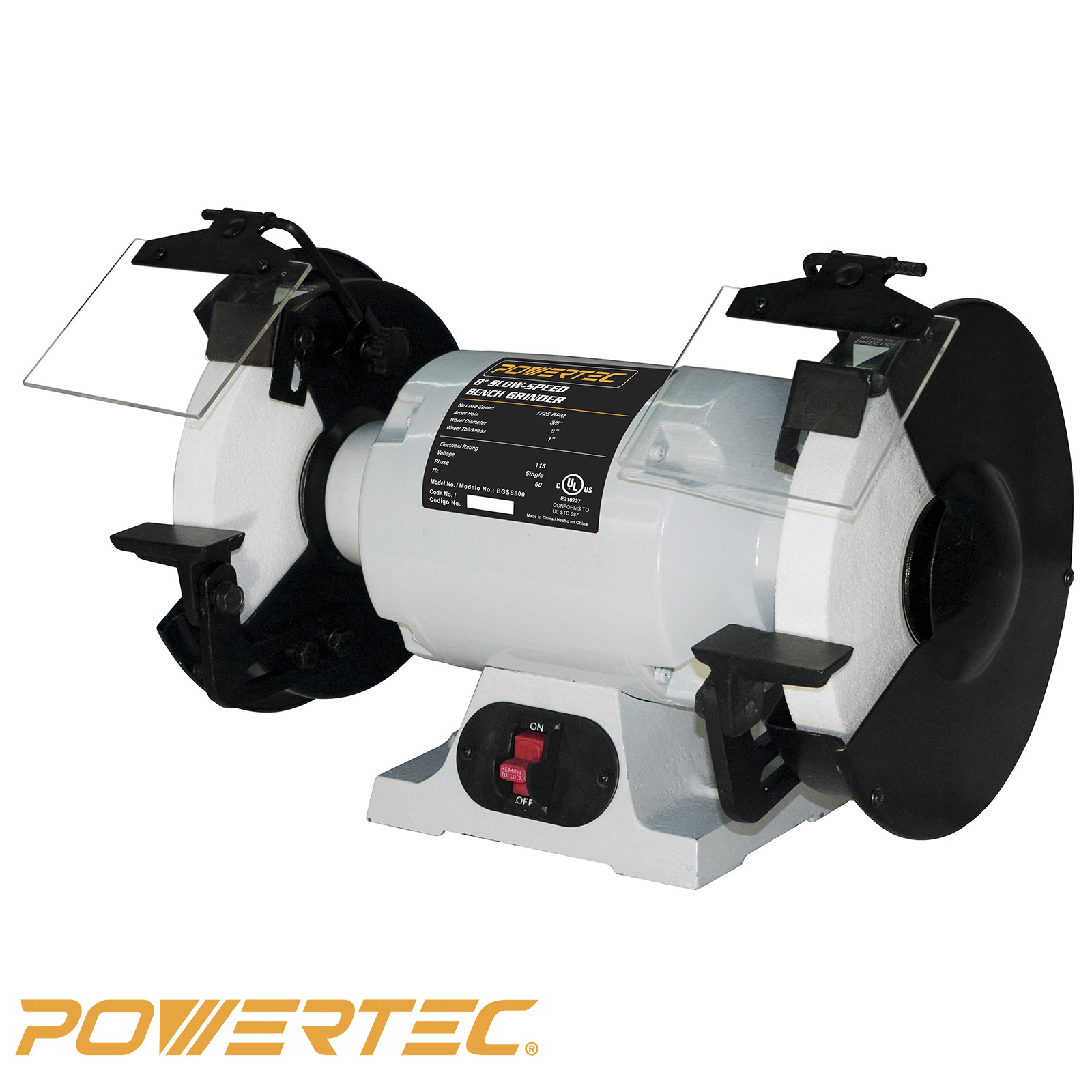 Powertec BGSS800 SLOW SPEED BENCH GRINDER