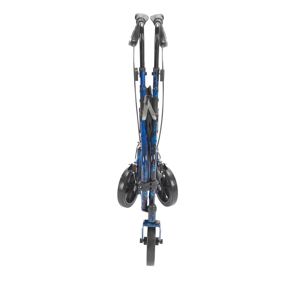 Drive Medical 3 Wheel Rollator Walker with Basket Tray and Pouch