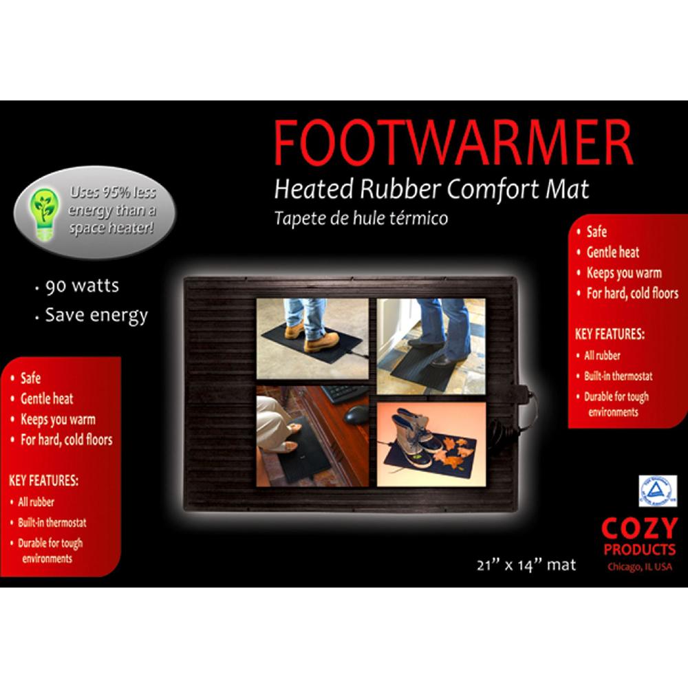 Cozy Products FW Electric Foot Warmer Mat - Black