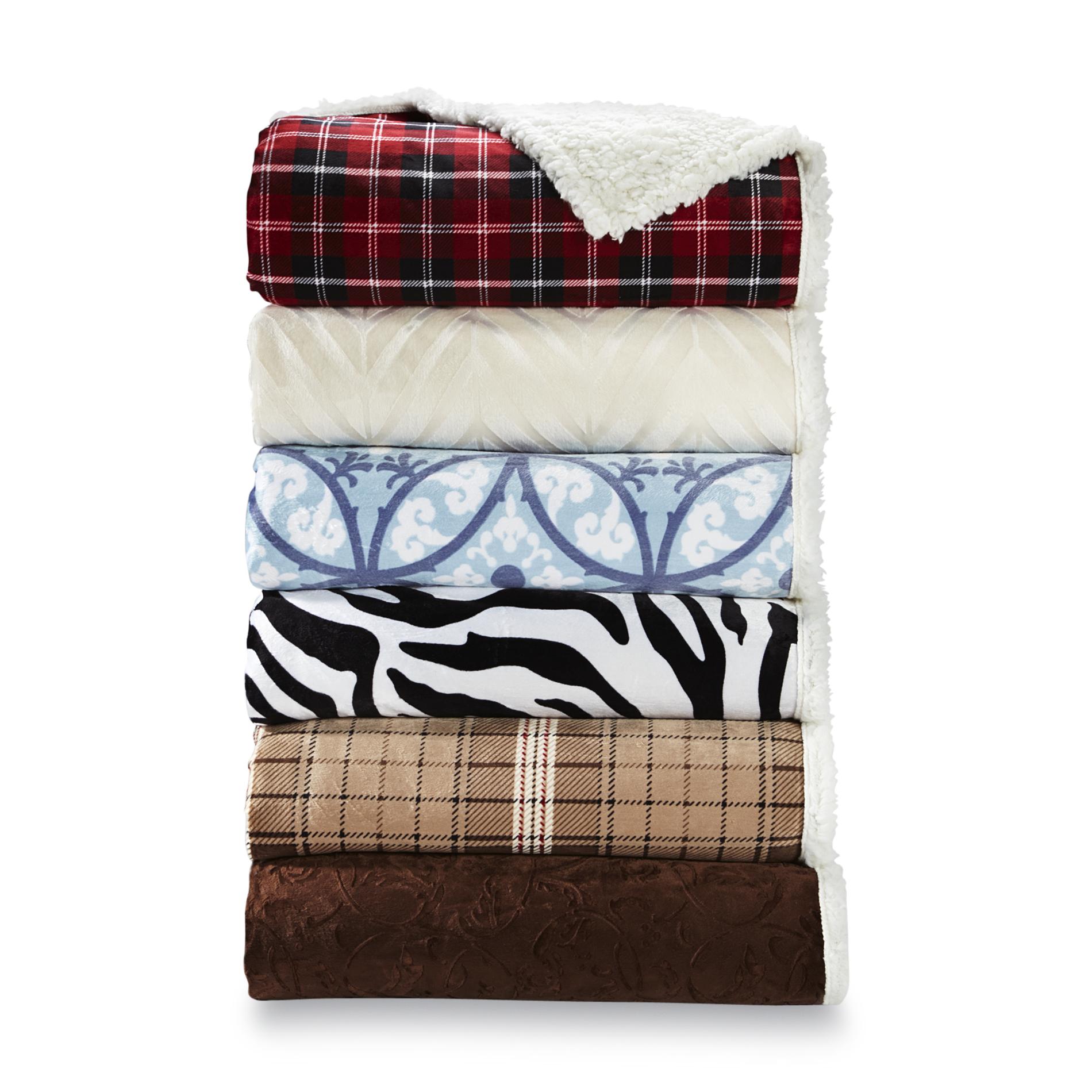 Cannon 50" x 60" Mink Sherpa Microfiber Plush Throw