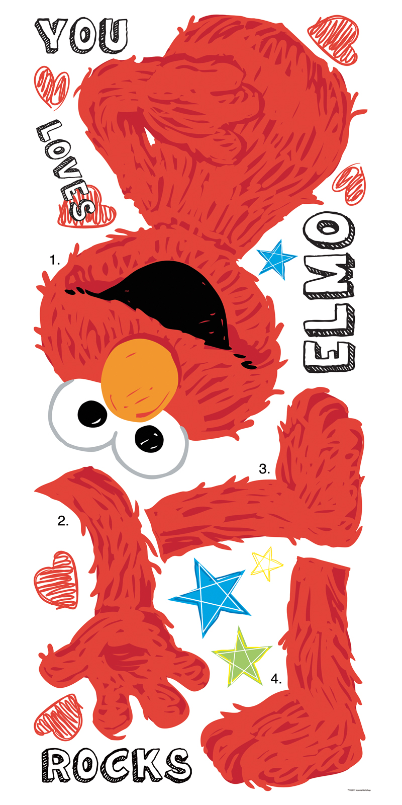 elmo wall stickers