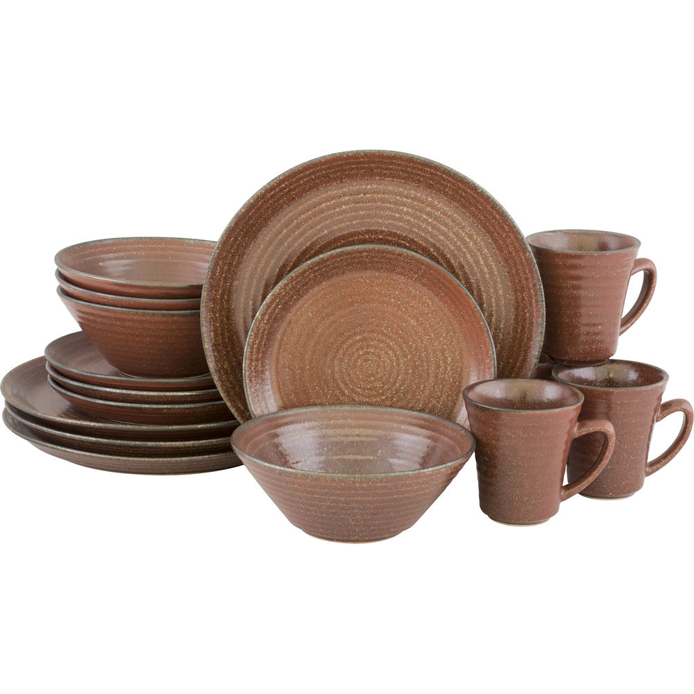 SANGO Comet Sienna 16 piece Dinnerware Set