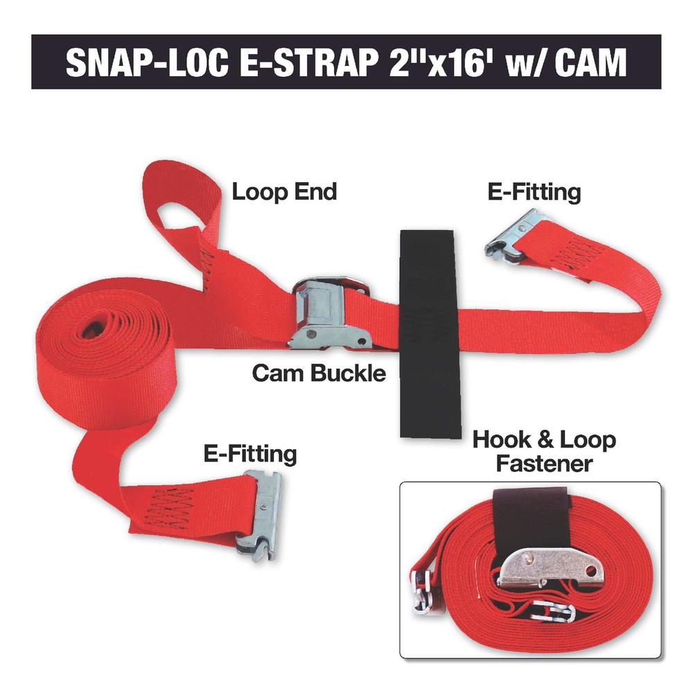 Snap-Loc SNAPLOCS E-STRAP 2"x16' CAM (USA!)