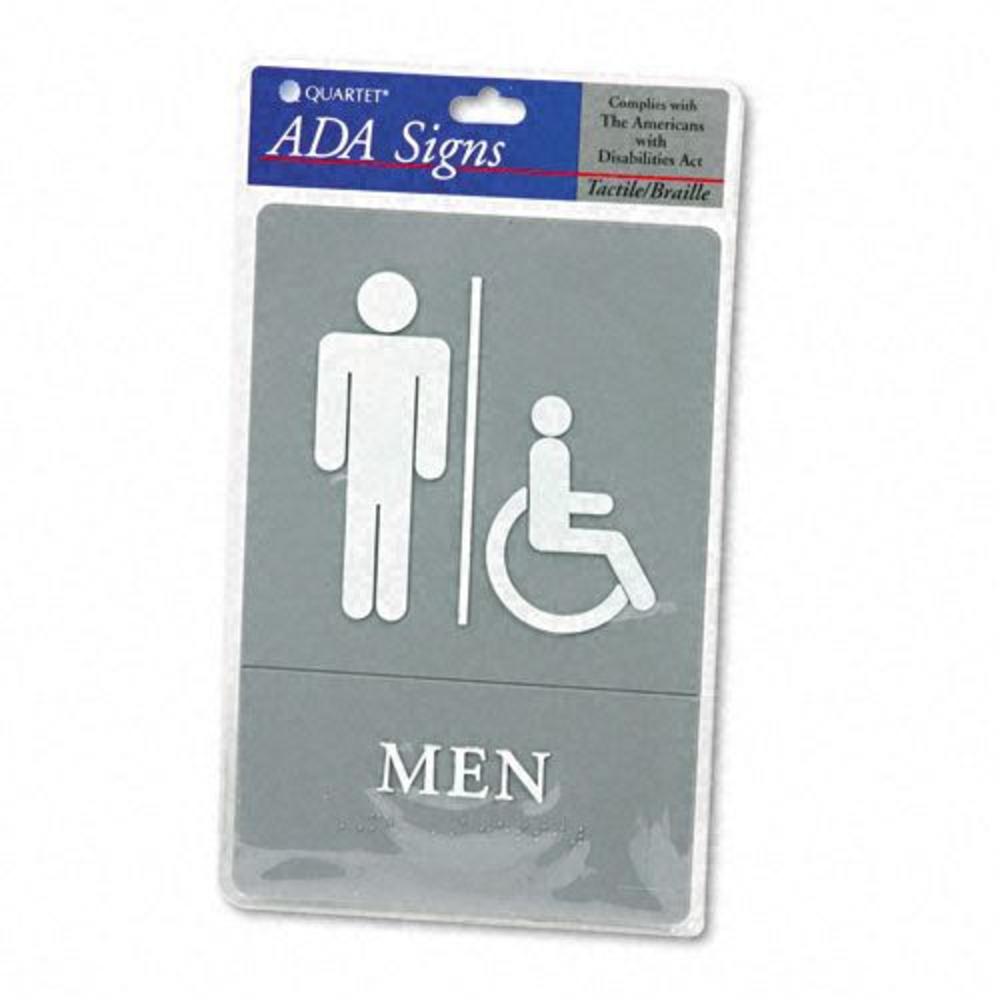Quartet USS4815 ADA Restroom Sign, Men, Accessible Symbol