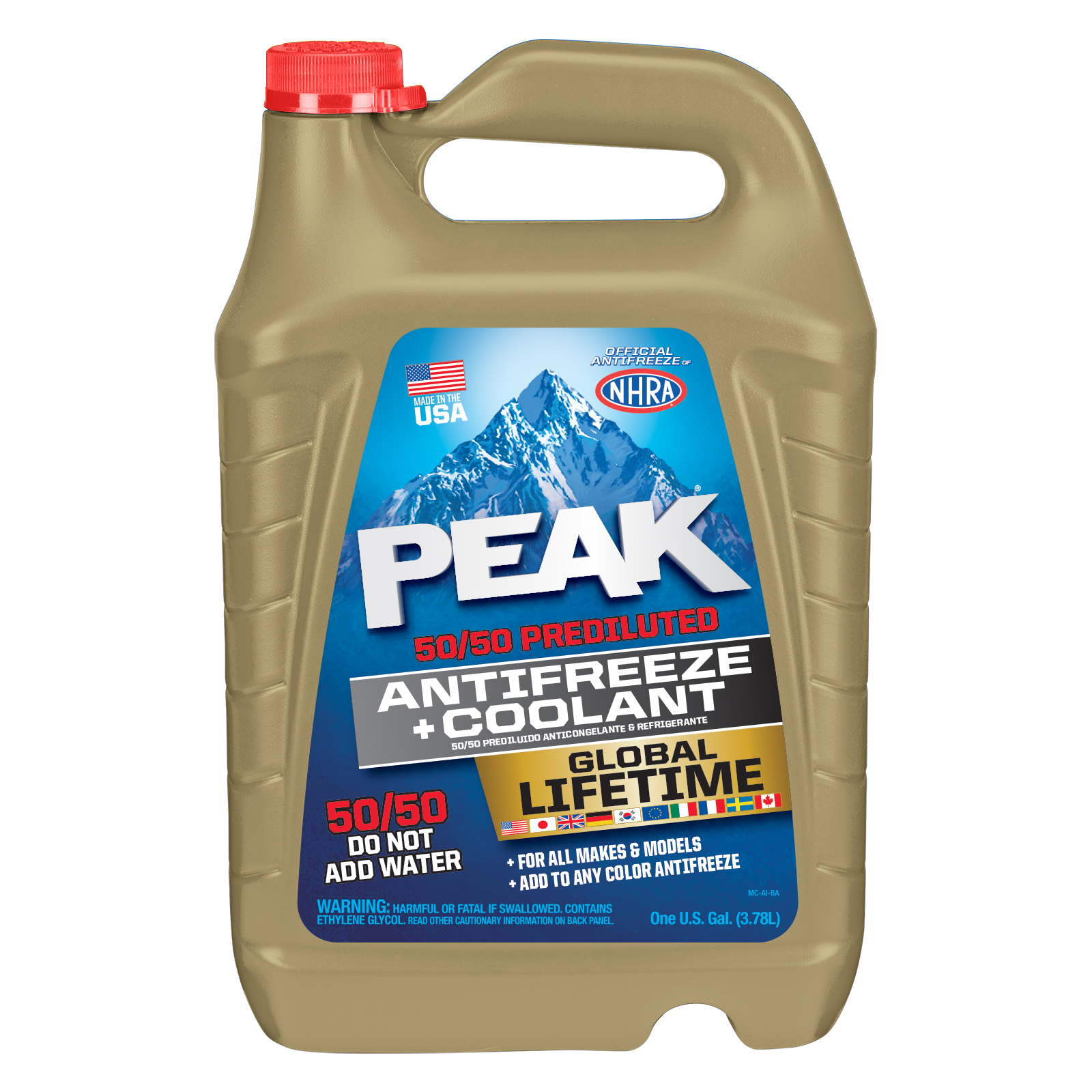 Peak 50/50 Extended Use Ready Use Antifreeze and Coolant (1 Gallon)