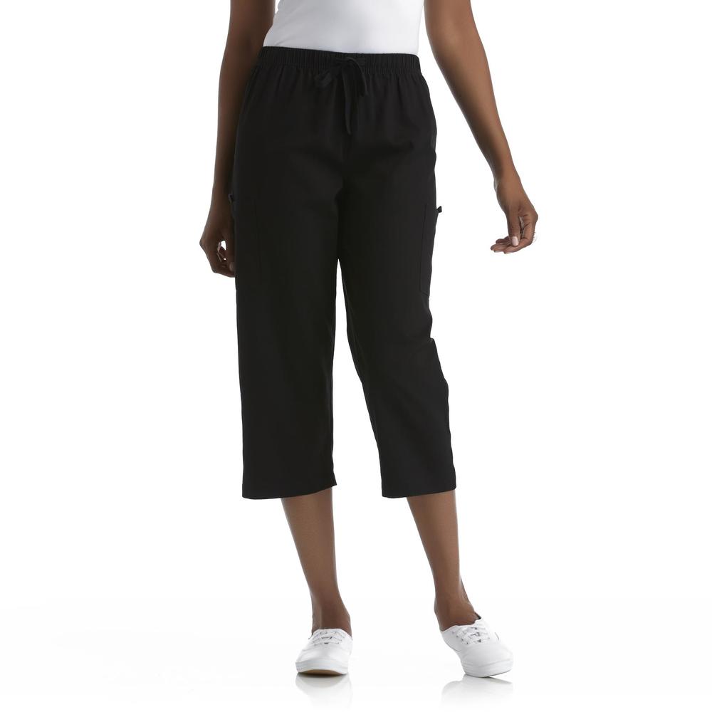 Basic Editions Women's Drawstring Capri Pants