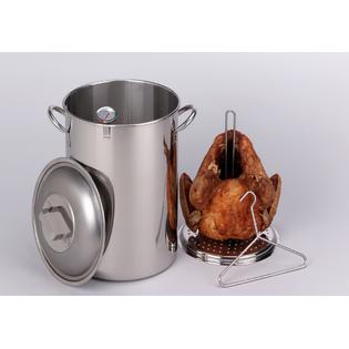 King Kooker® 30 Qt. Stainless Steel Turkey Pot with Lid, Lifting Rack ...