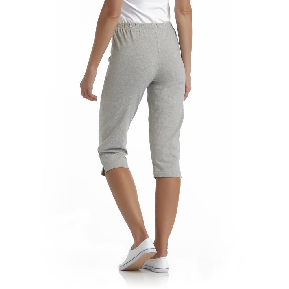 Basic Editions Women's Knit Capri Leggings