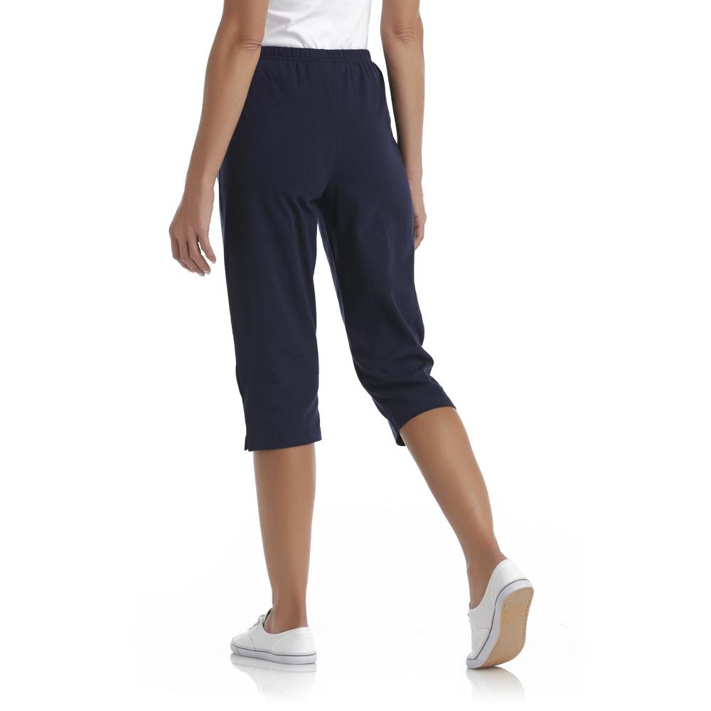 Basic Editions Women's Knit Capri Leggings