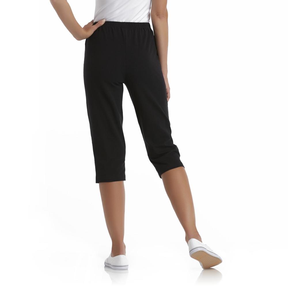 Basic Editions Women's Knit Capri Leggings