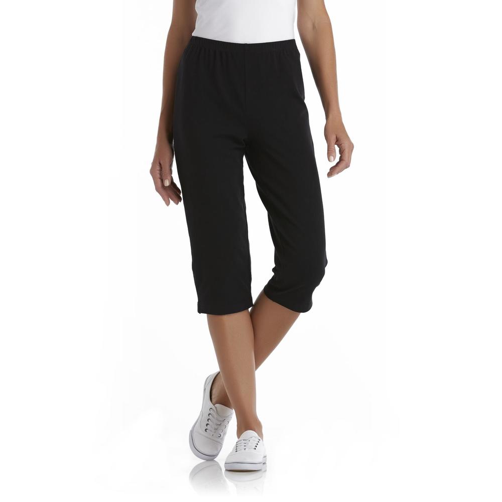 Basic Editions Women's Knit Capri Leggings