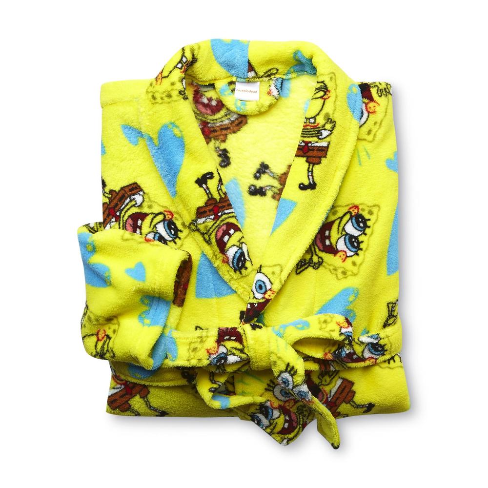 Nickelodeon Women's Short Plush Robe - SpongeBob SquarePants