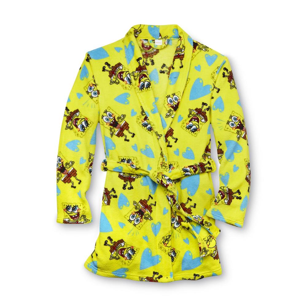 Nickelodeon Women's Short Plush Robe - SpongeBob SquarePants