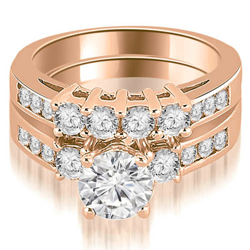 Engagement Ring and Wedding Band Set: Diamonds, Rose Gold from Sears