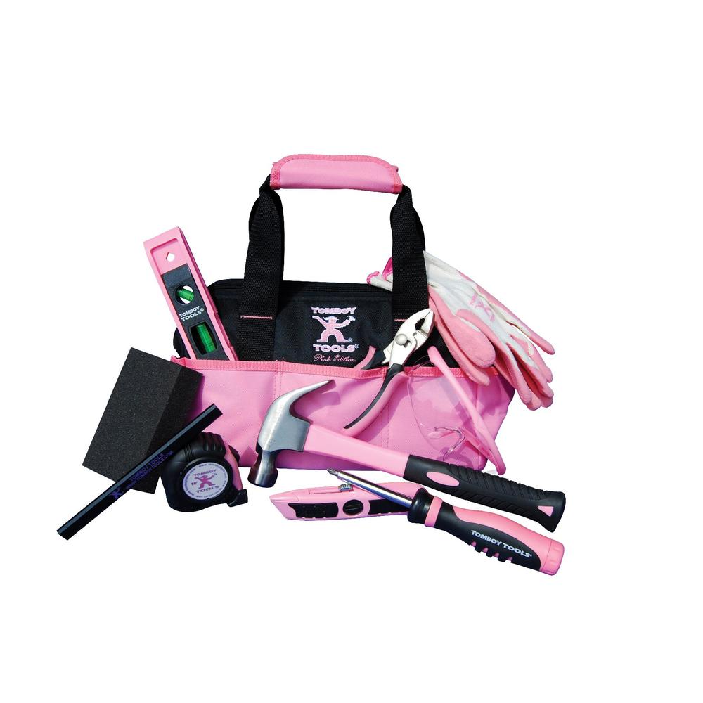 Tomboy Tools 11 Piece Pink Traveler Tool Kit - 71508