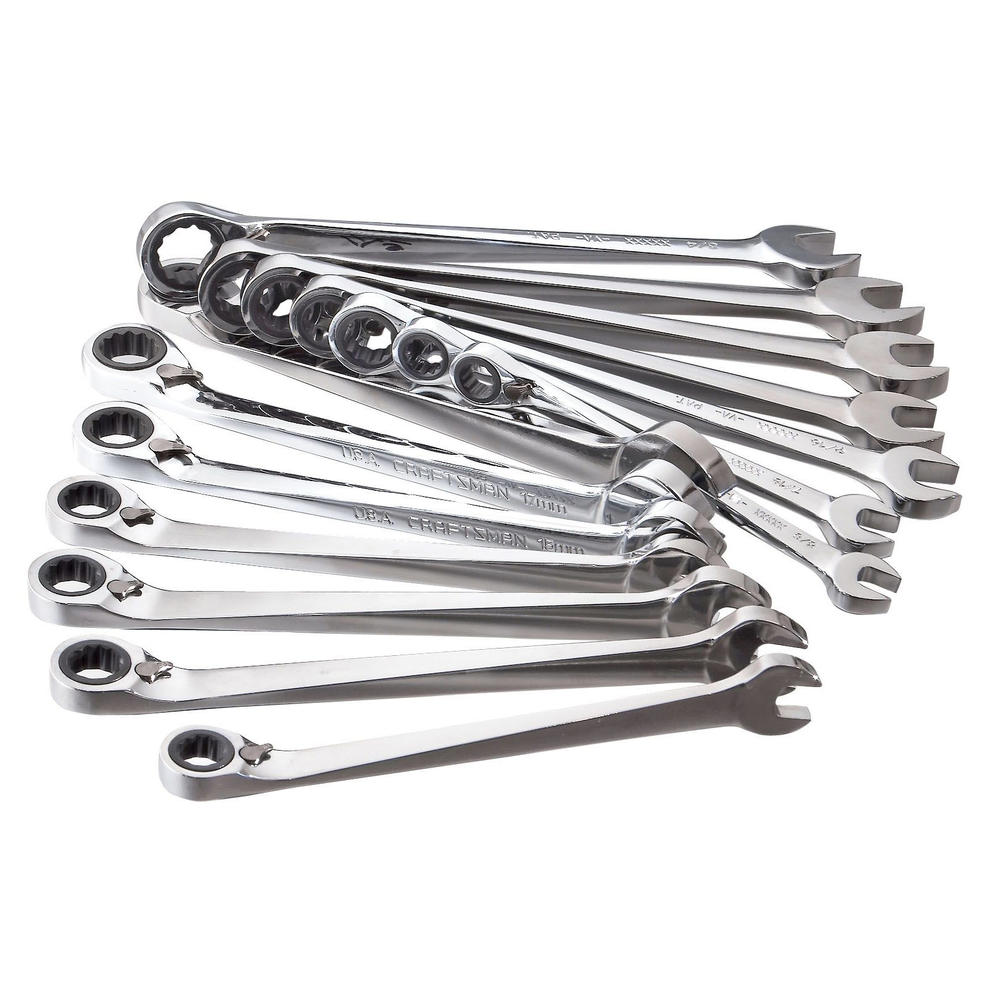 Craftsman 14 pc. Standard & Metric 12 pt. Cross Force Reversible ...