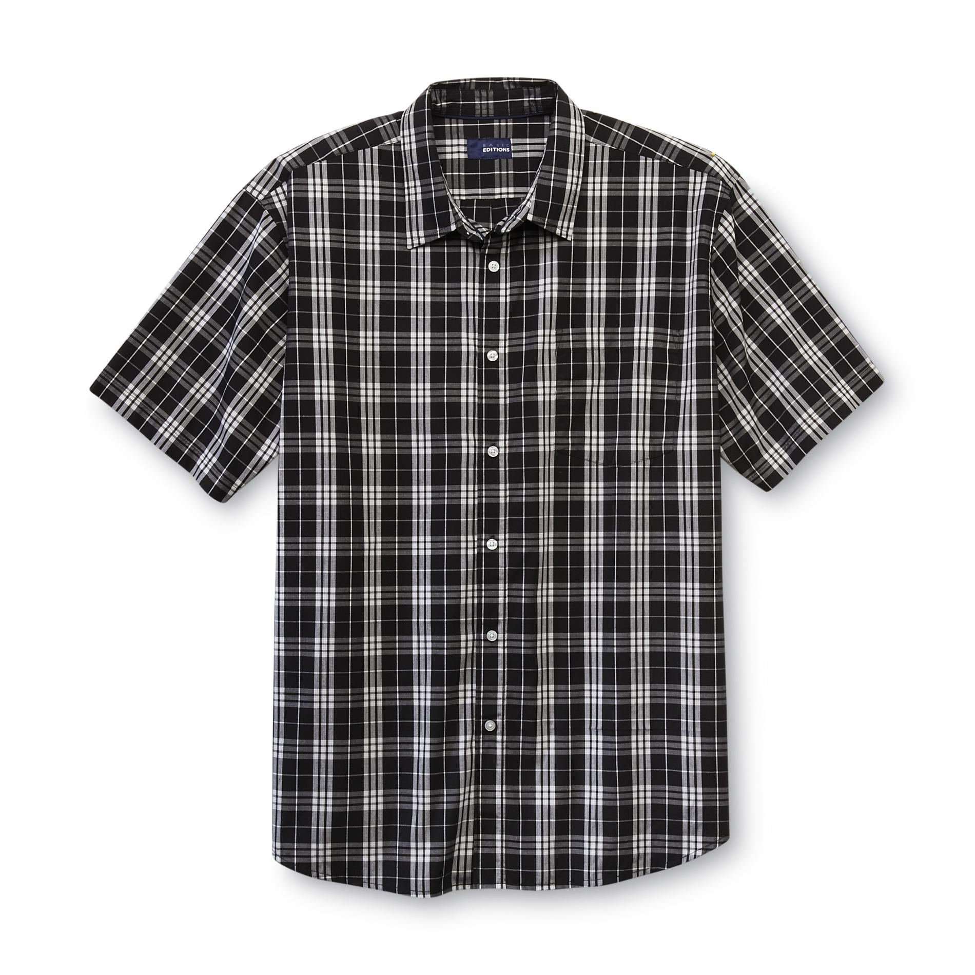 Basic Editions Men's Big & Tall Short-Sleeve Shirt - Plaid
