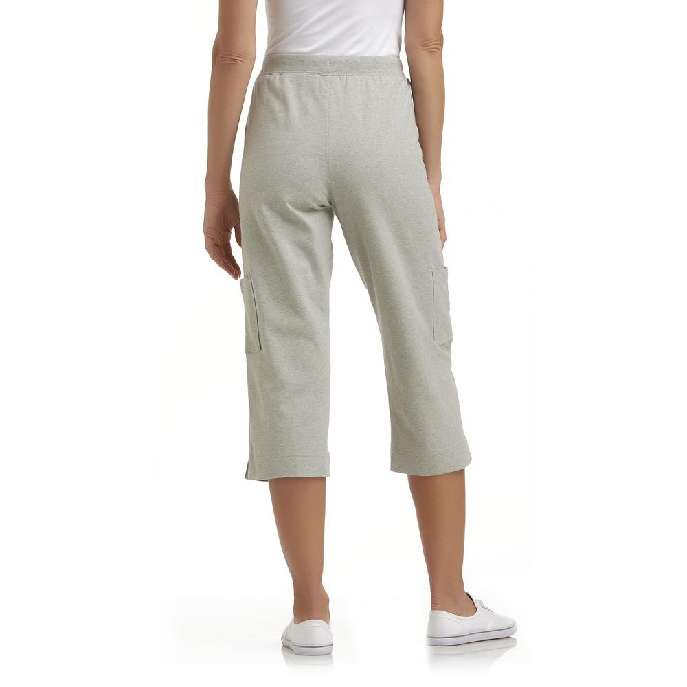 Basic Editions Women's Knit Capri Pants