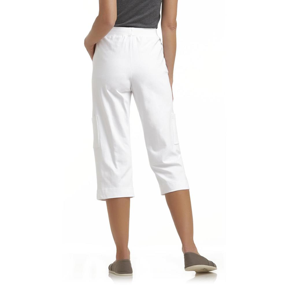Basic Editions Women's Knit Capri Pants