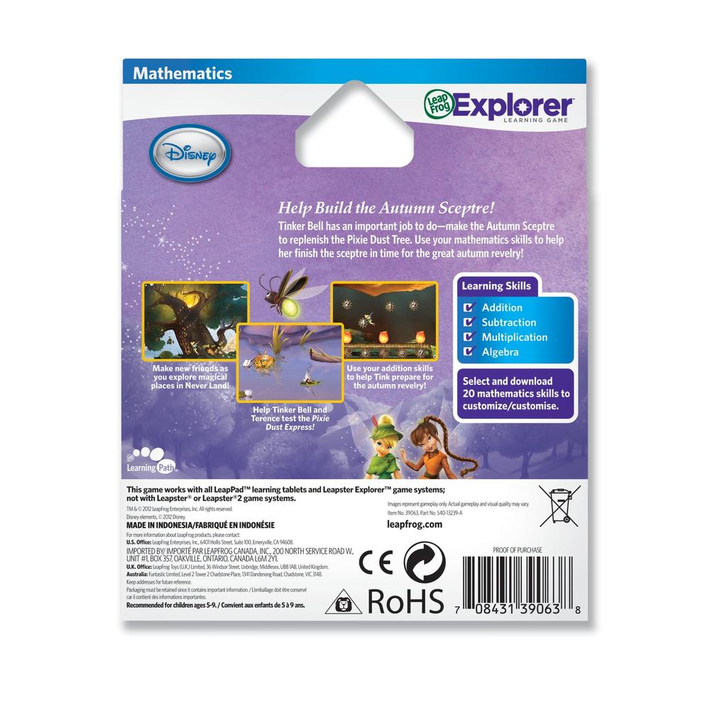 LeapFrog Leapster Explorer™ Learning Game, Disney Fairies Tinker Bell ...