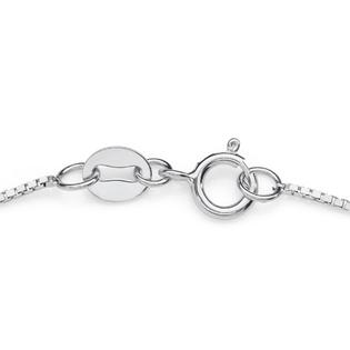 10K White Gold Box Chain Necklace