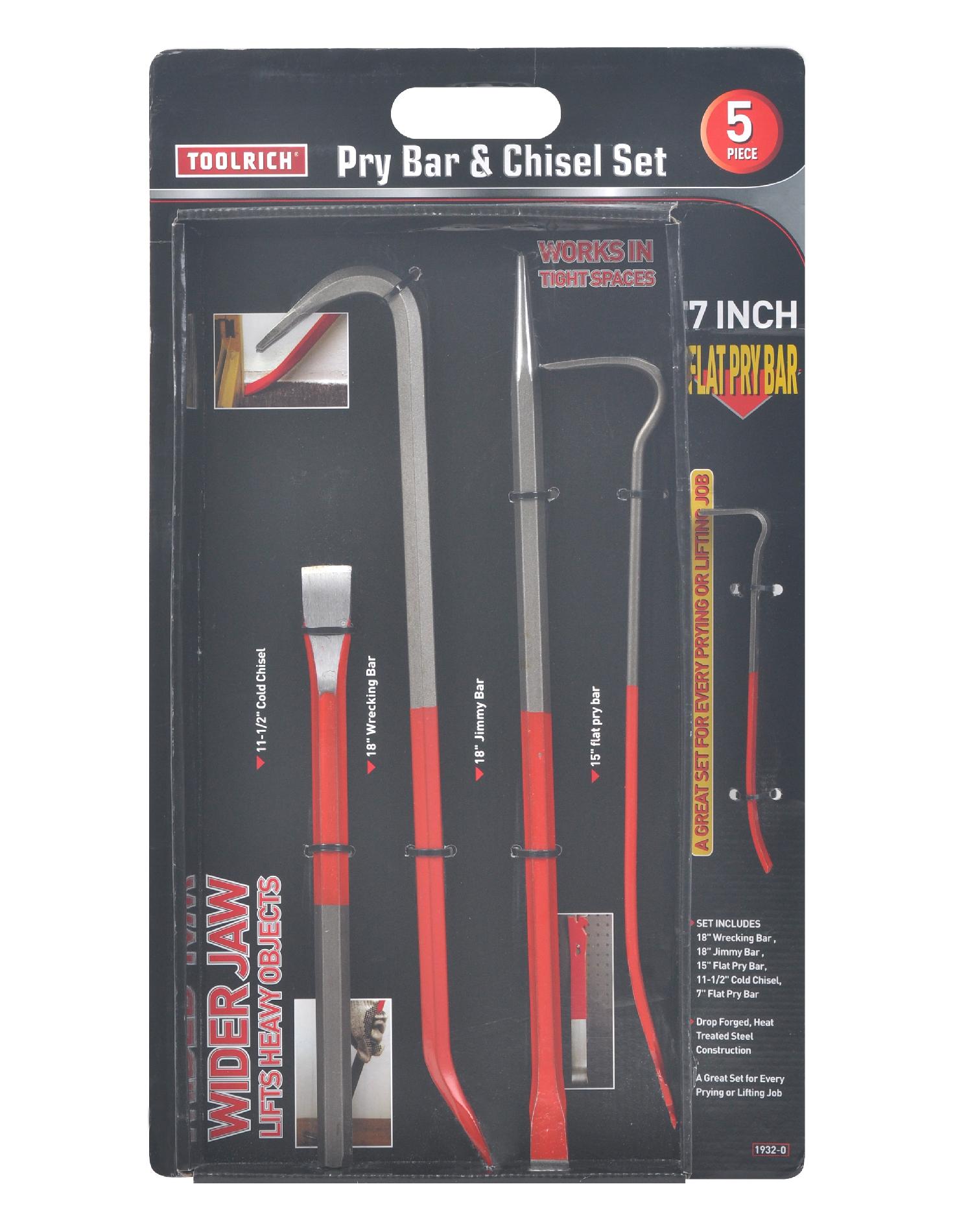 5pc Pry Bar And Chisel Set | Voonoodle