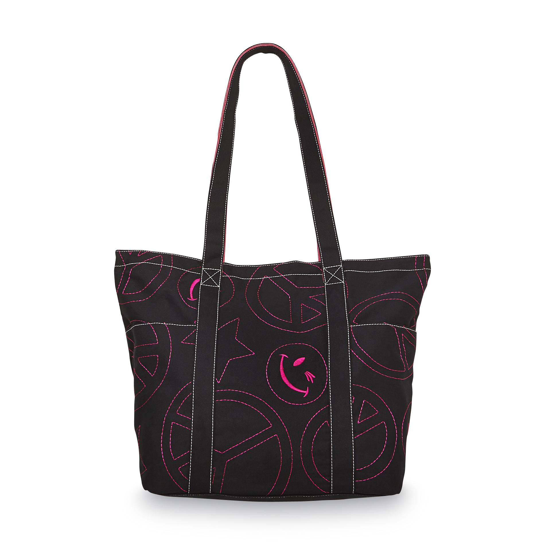 Joe Boxer Junior's Beach Life Tote Bag - Peace Star & Logo