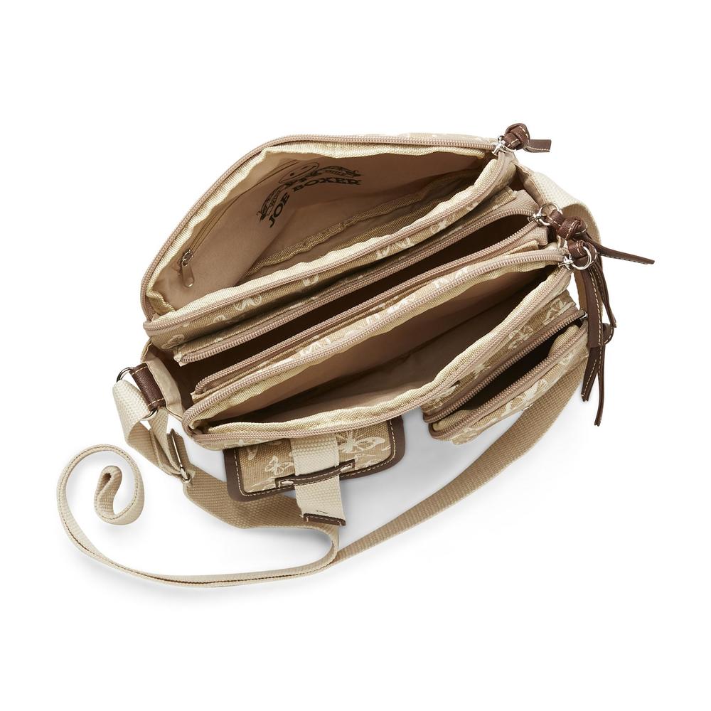 Joe Boxer Junior's Canvas Camera Bag Purse - Butterfly Print