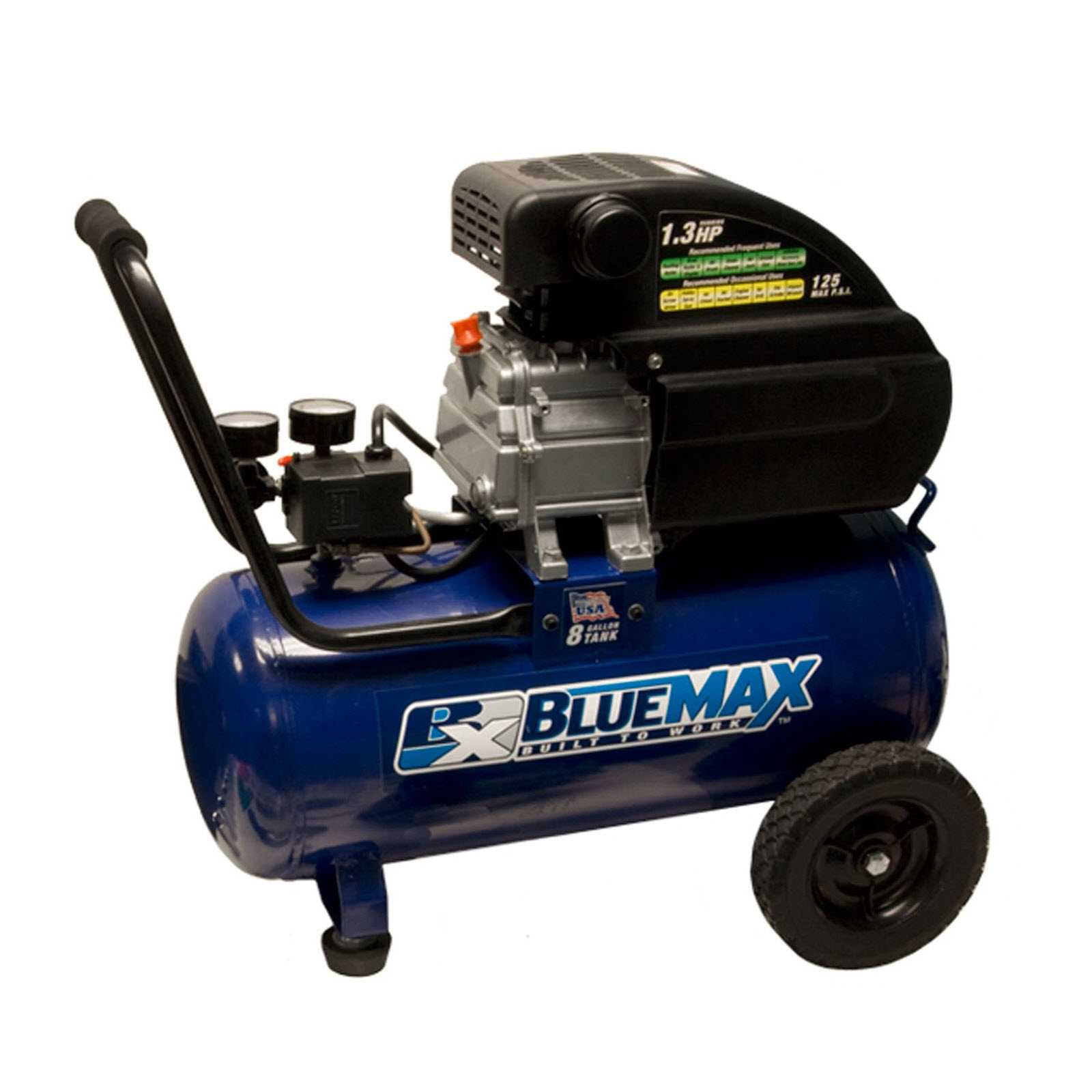 BLUE MAX - 42801 - Factory Serviced (Grade A) 1.5HP 8 Gallon portable ...