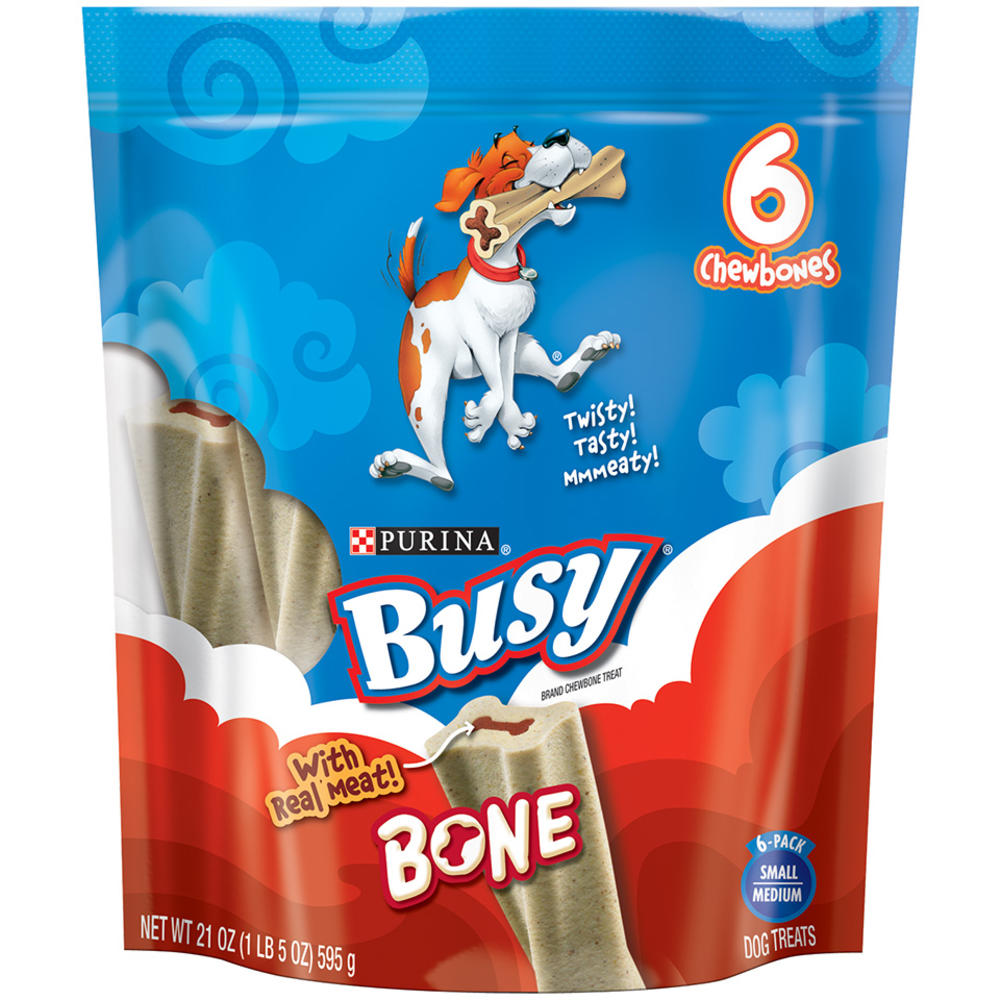 Busy Bone Mini Chewbones Dog Treats - 6 Pack, 6.5 oz. Bag