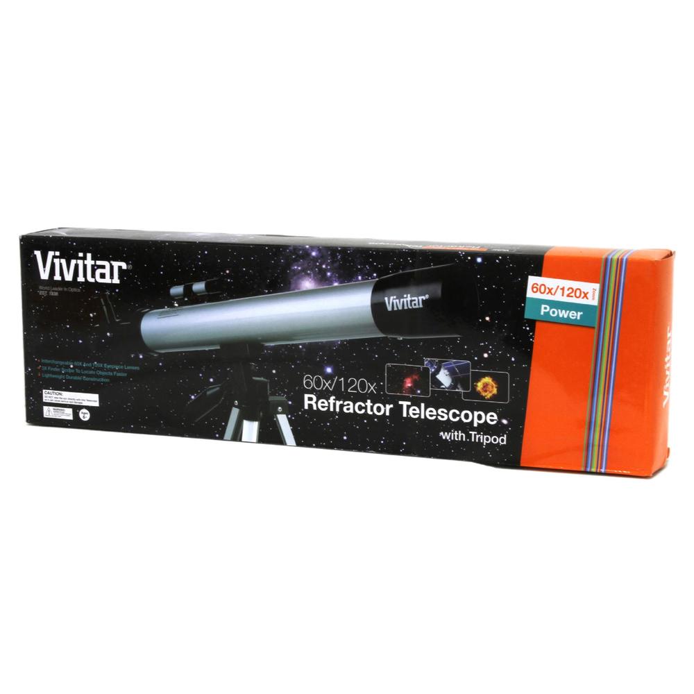 Vivitar VIV-TEL-50600 60x/120x Refractor Telescope with Tripod