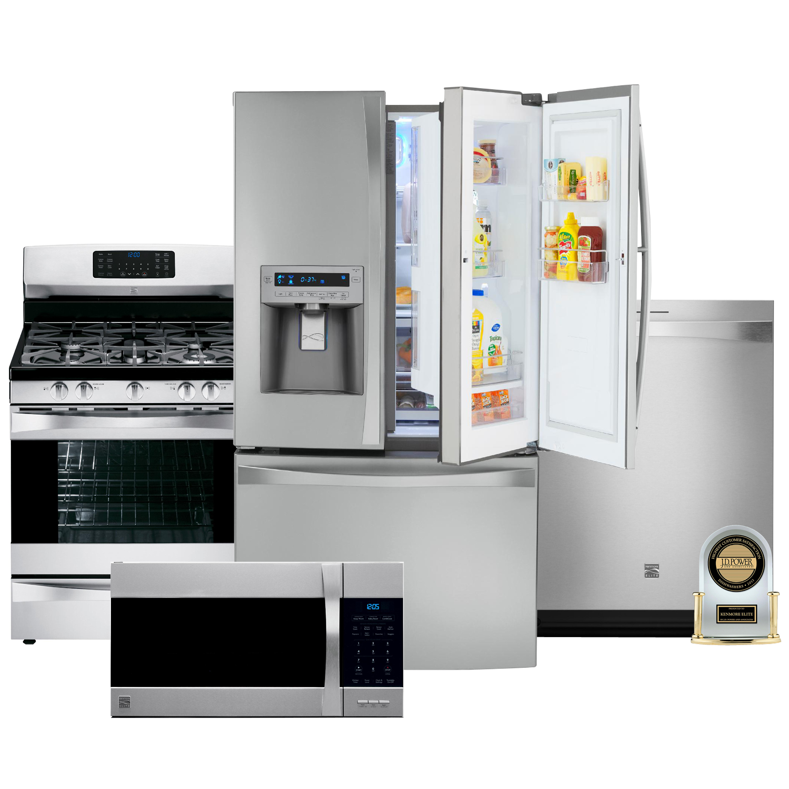 Kenmore Elite Kenmore Elite Performance Stainless Steel 4-Piece Kitchen ...