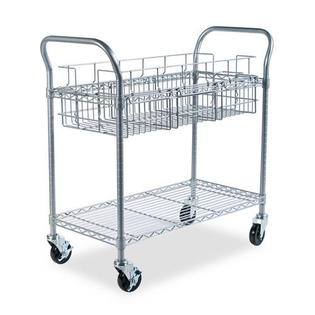 Safco Heavy-Duty Steel Wire Mail Cart