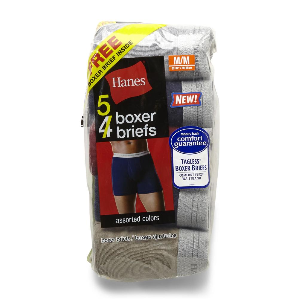 Hanes Men’s Boxer Briefs 5 Pk Assorted Colors Tagless - Assorted Colors