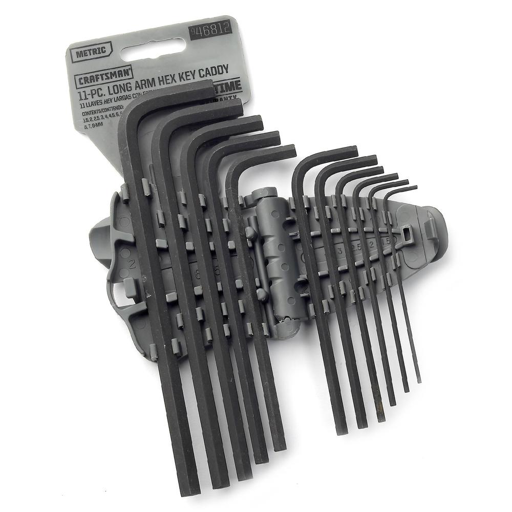 Craftsman 11 pc. Metric Hex Key Set with Caddy