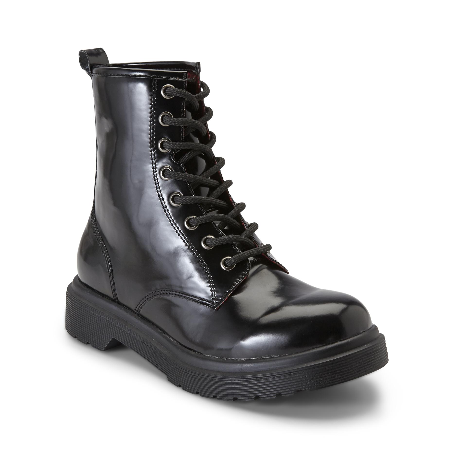 Bongo Junior's Oz Black Chunky Combat Boot