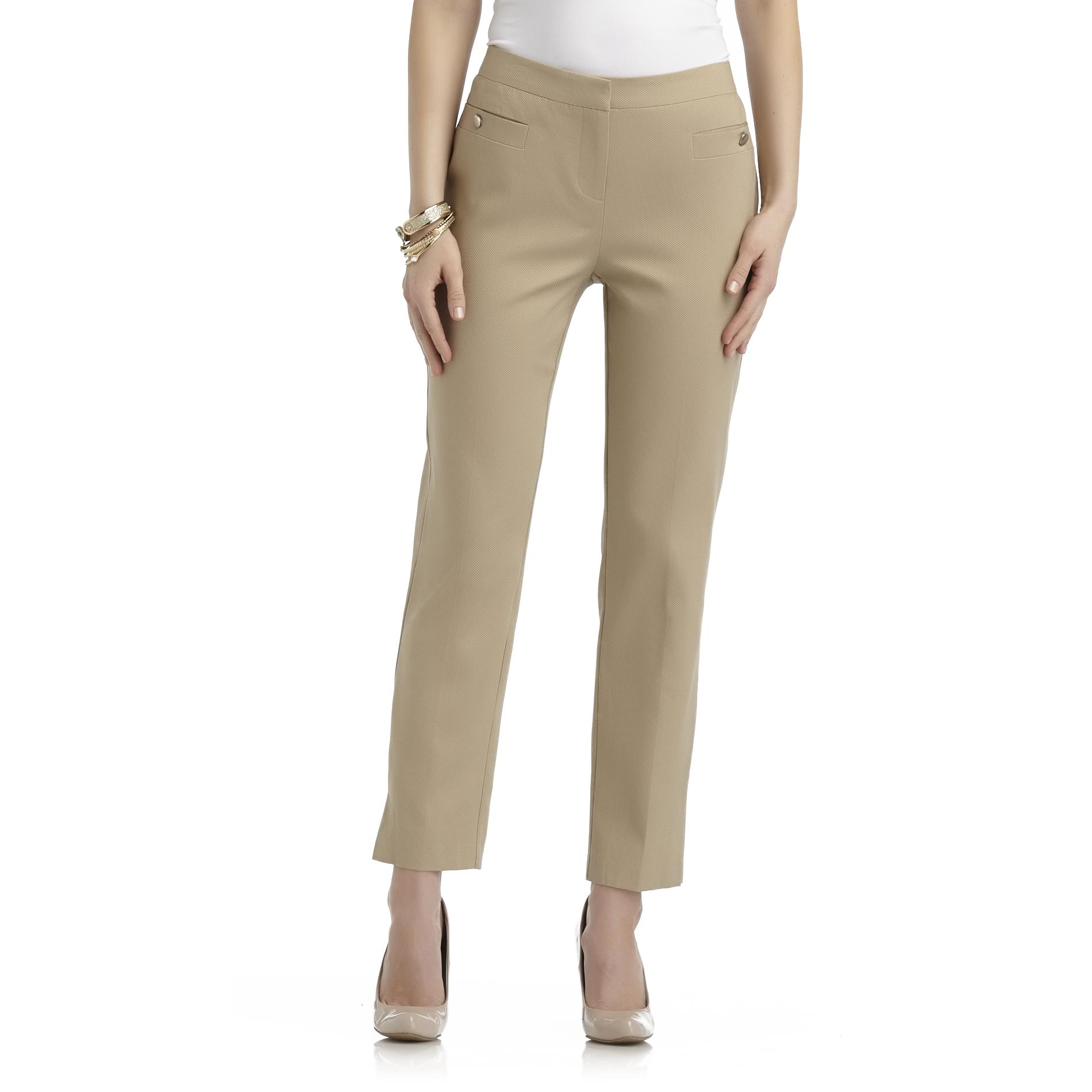 Covington Women's Woven Flat-Front Ankle Pants