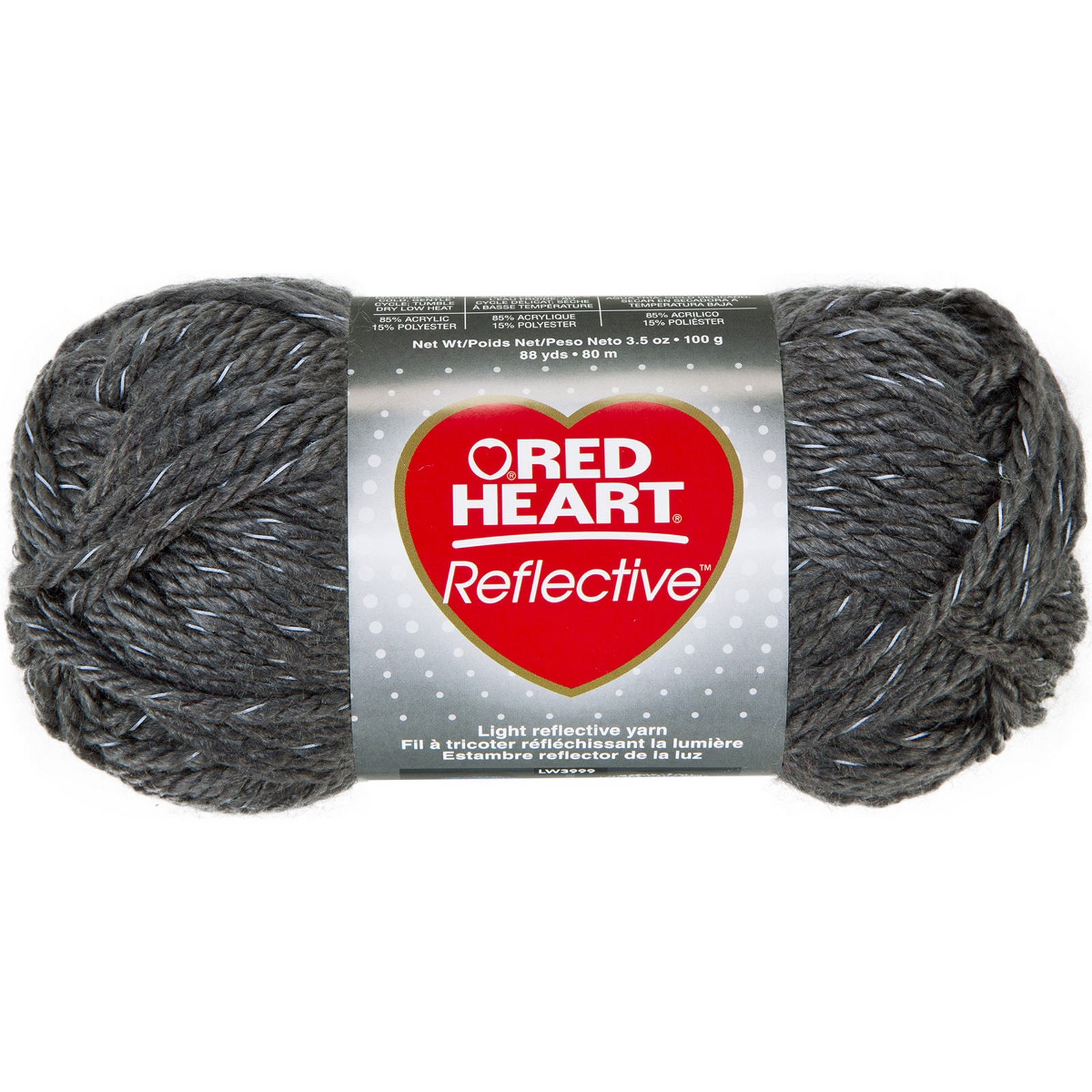 Red Heart Reflective Yarn-Grey
