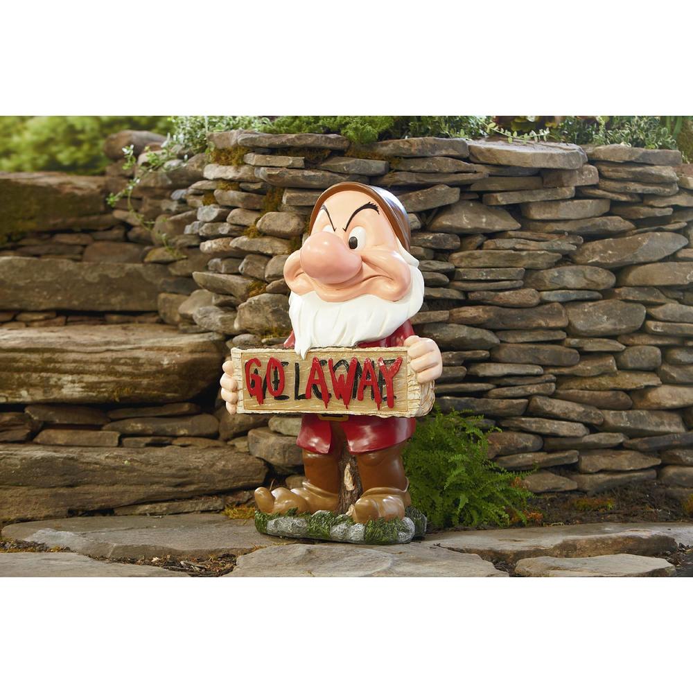 Grumpy Large Solar Door Greeter