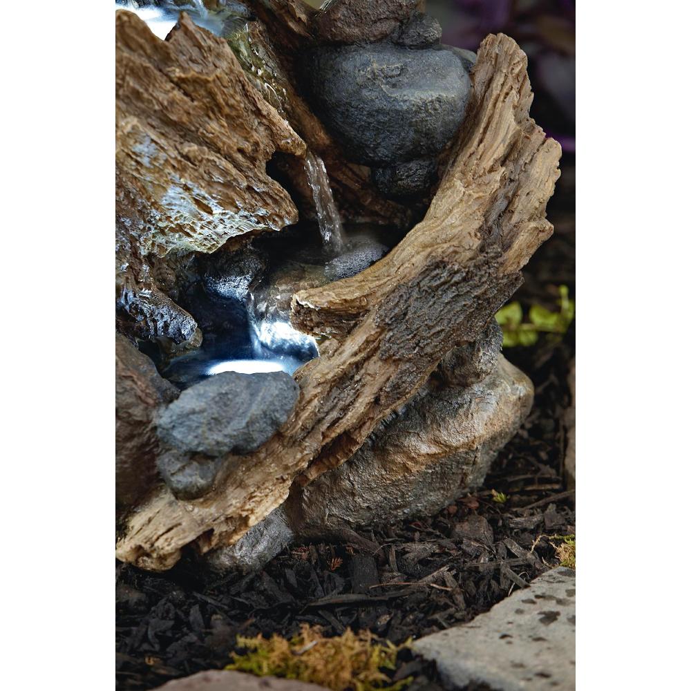 Garden Oasis Wood Stump Fountain