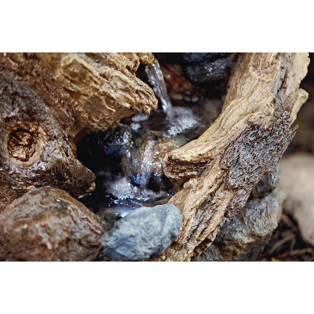 Garden Oasis Wood Stump Fountain