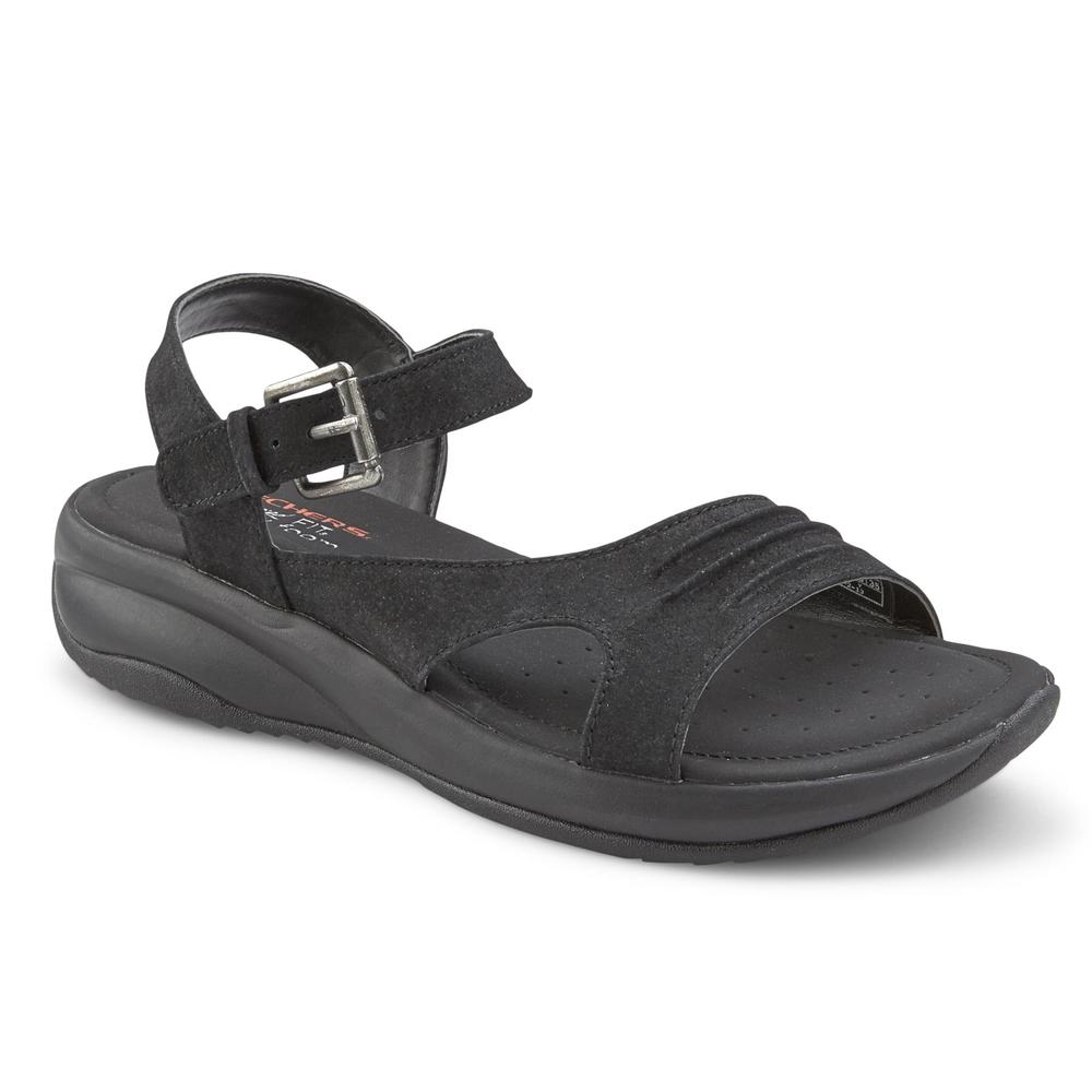 Skechers Relaxed Fit Landings Women's Black Memory Foam Sandal