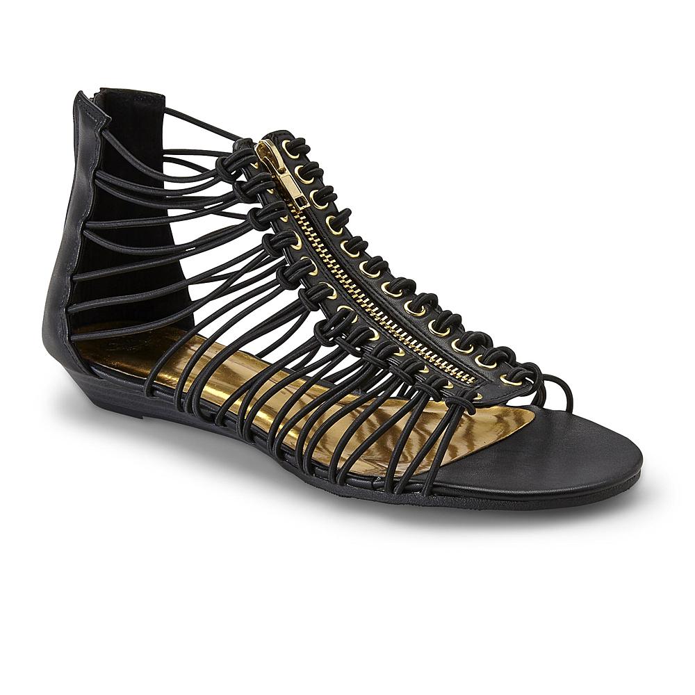 SM New York Women's Adonis Black Gladiator Sandal