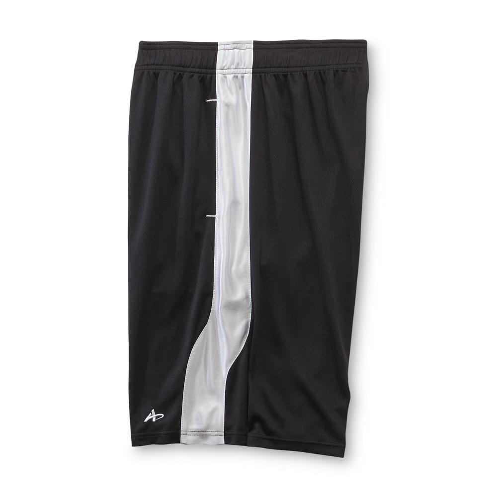 Athletech Men's Mesh Basketball Shorts - Curved Stripe